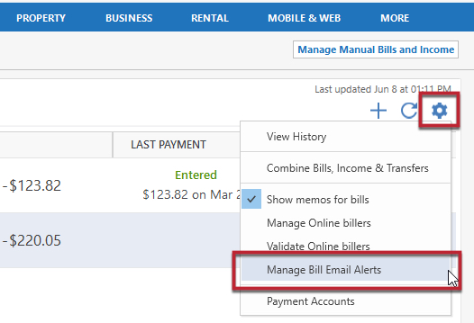 Quick Pay: Setting Your Payment Alert Settings | Quicken